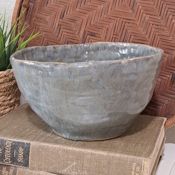 Art | Rustic Pottery Bowl Primitive Decor Signed By Artist Frances ...